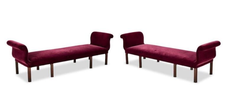 11424 - Pair of 7.5ft Long George III Style Benches - O'Sullivan Antiques